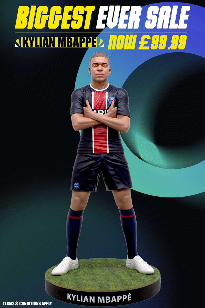 Kylian Mbappe - Official PSG - Football's Finest 60cm Resin Statue ...